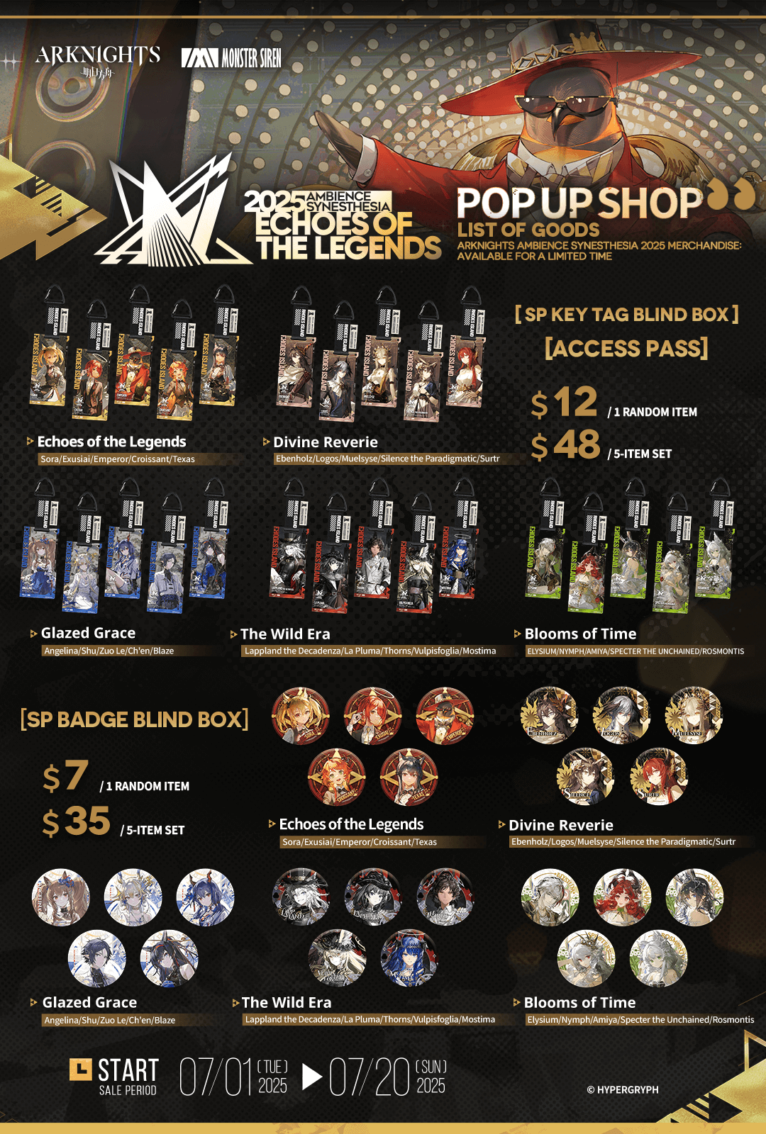 Arknights Ambience Synesthesia 2025 - Echoes of the Legends Pop Up ...