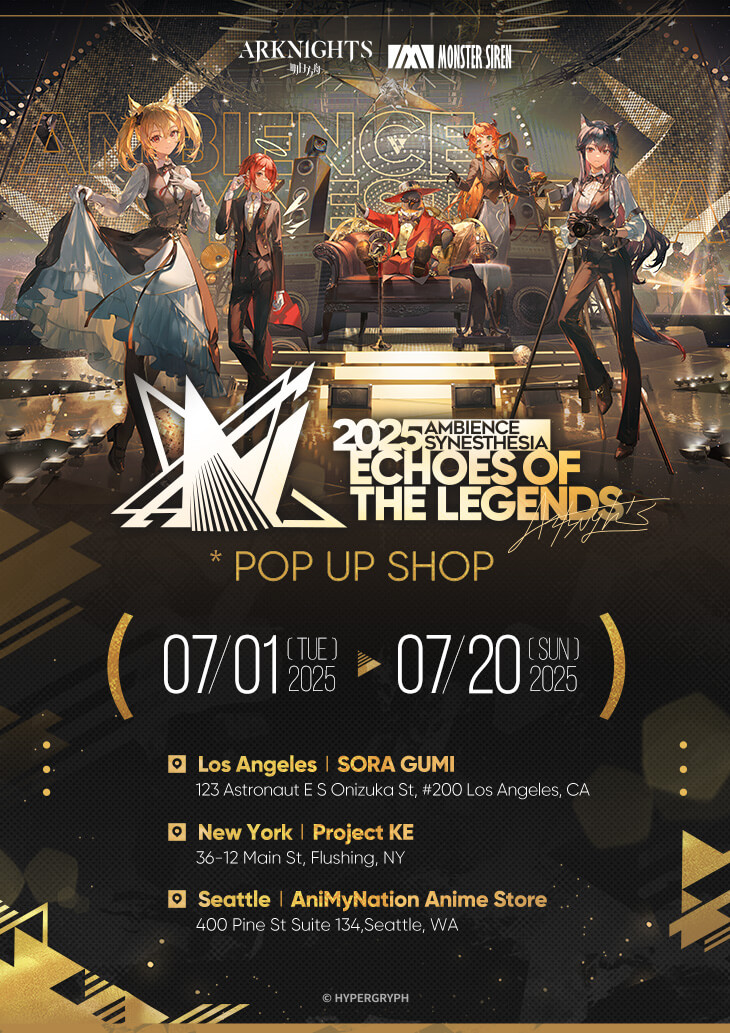 Arknights "Ambience Synesthesia" Pop-Up Shop Comes to Project KE in NYC ...